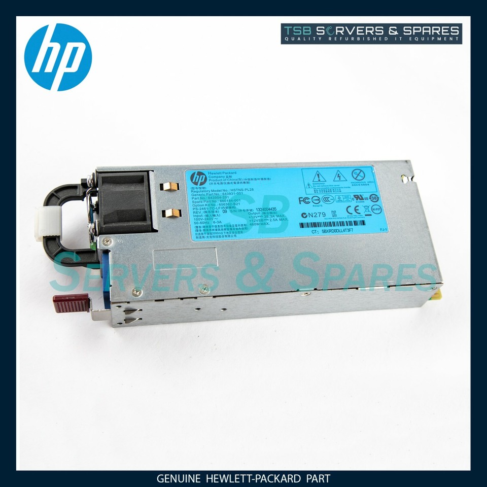 HP Power Supply 643931-001 643954-201 660184-001 HSTNS-PL28 656362-B21 ...