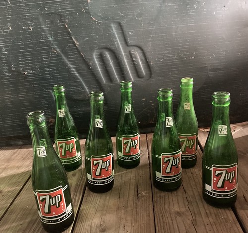7up glass bottle 7 Oz Set Of 7 Vintage Original Antique | eBay