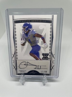 CALVIN AUSTIN III 2022 LEAF TRINITY FOOTBALL ROOKIE AUTO /99 | eBay