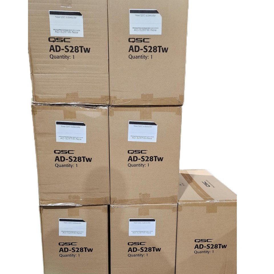 NEW QSC AD-S28Tw Bandpass Subwoofer Ported Weather Resistant Audio ...