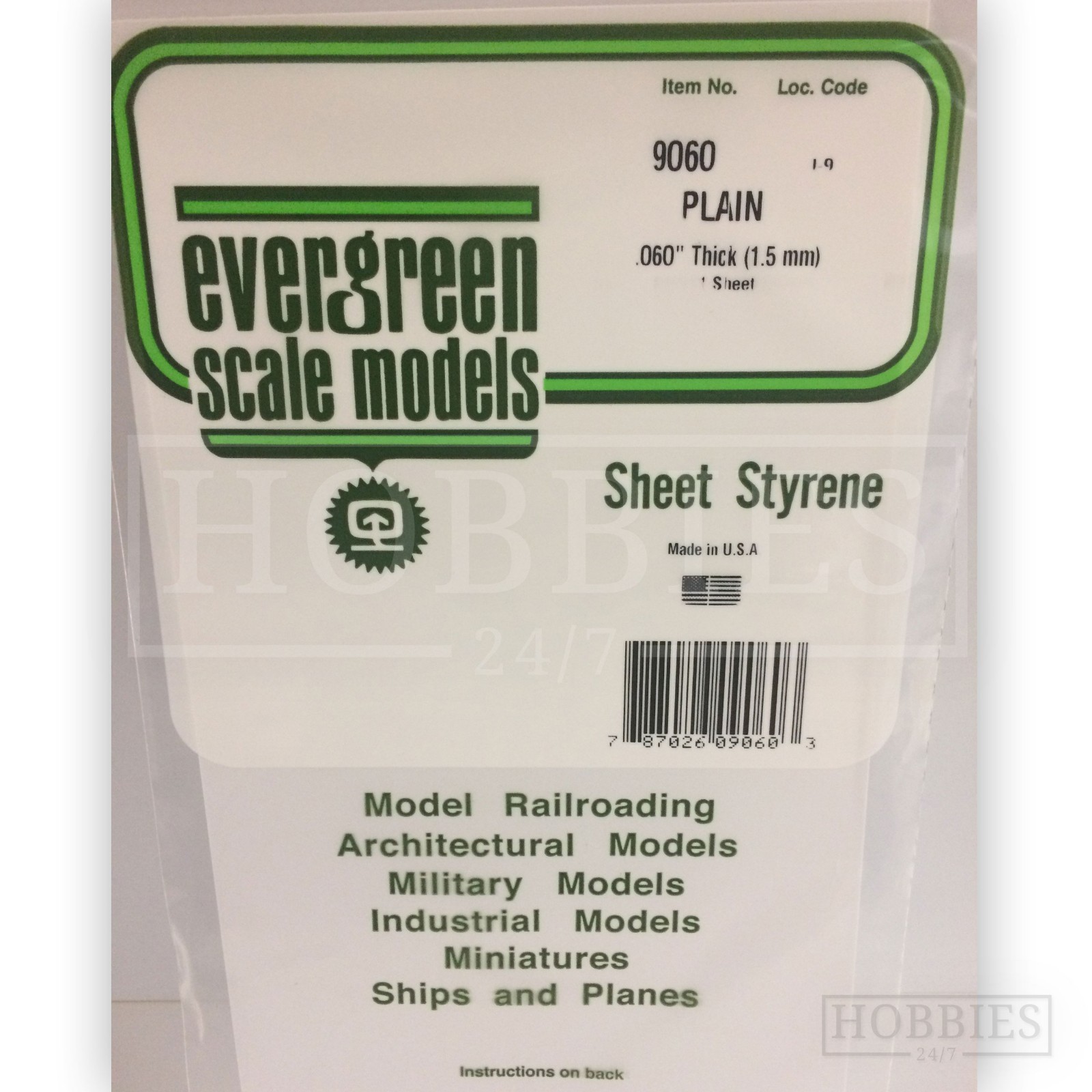 Evergreen Polystyrene Sheet Styrene Model Scratch Building Plastic ...