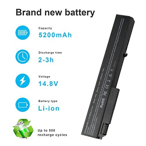 Futurebatt Laptop Battery for HP EliteBook 8530p 8540p 8730p 8730w ...
