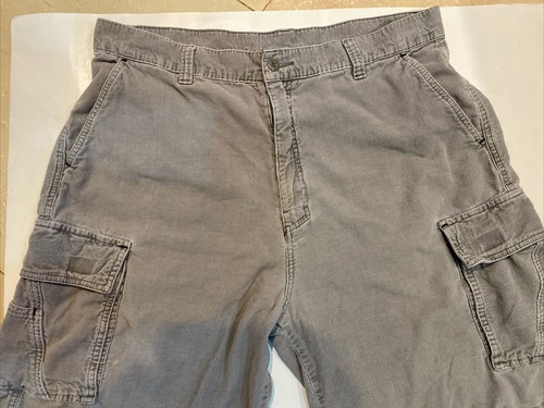 Vintage OP Ocean Pacific Cargo Shorts Mens Sz 36 Gray Corduroy Beach ...