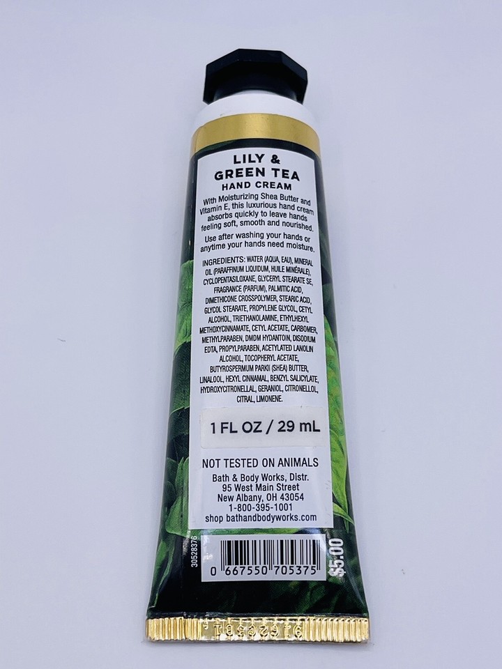 Bath & Body Work Lily And Green Tea Shea Butter Hand Cream Travel Size ...