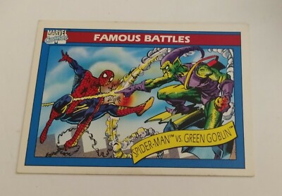 1990 Impel Marvel Universe Series 1 Spider-Man vs. Green Goblin Card ...