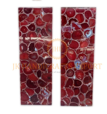 Set Of 2 Elegant Red Marble Table Top Wall Penal Ceiling Penal Bedroom ...