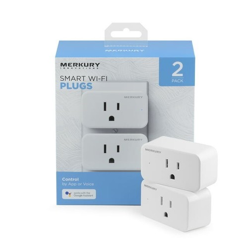 Merkury Innovations Wi-Fi Indoor Smart Plug - 2 PACK (MIC-WW218-199W ...