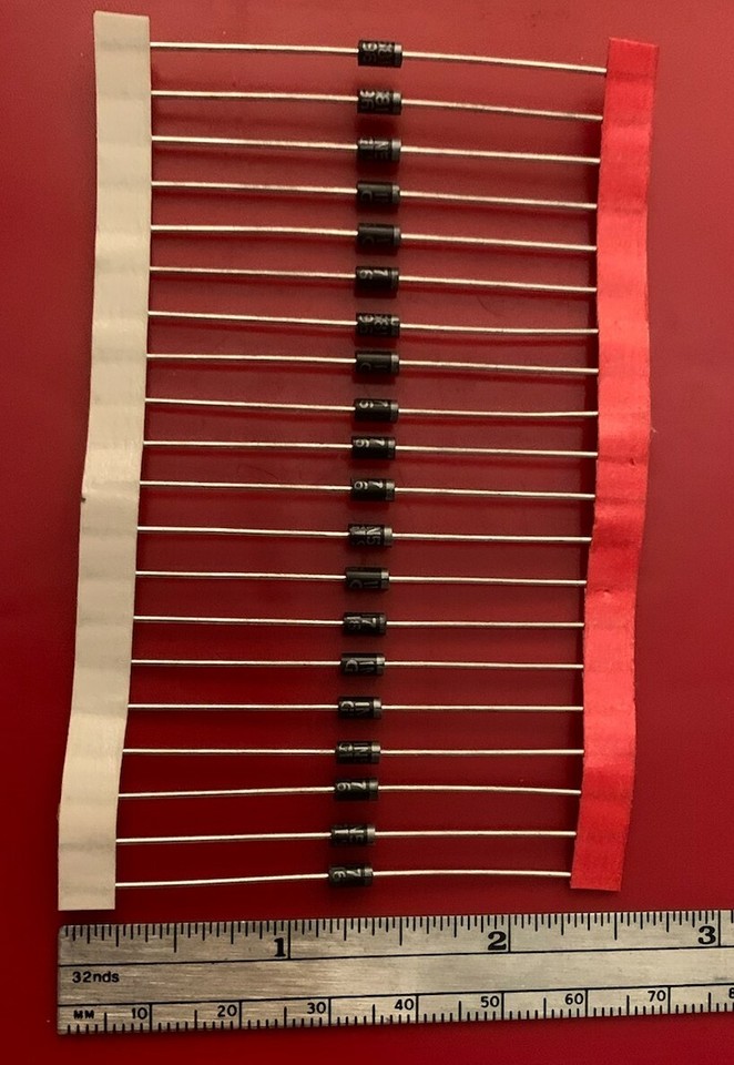 20x 1N5817 GENERAL INSTRUMENTS IN5817 DIODE SCHOTTKY 20V 1A DO41 20 ...