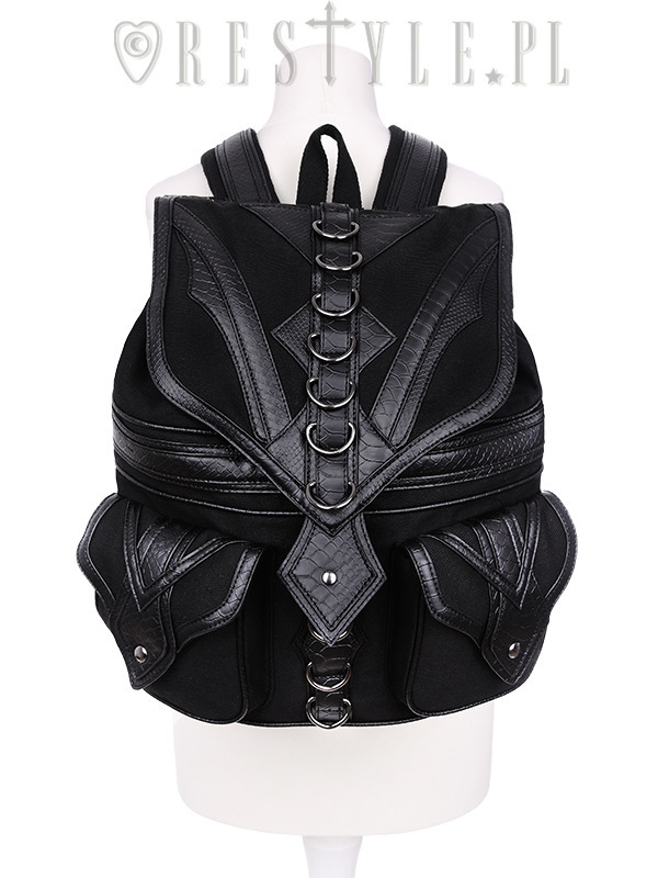 Restyle Dragon Goth Punk Rocker Emo 90s D-rings Womens Backpack Handbag ...