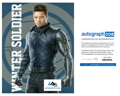 SEBASTIAN STAN AUTOGRAPH SIGNED 8x10 PHOTO MARVEL CIVIL WAR WINTER ...