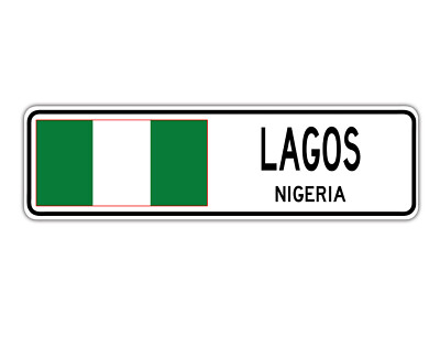 Lagos, Nigeria Street Sign Nigerian Flag City Country Road Wall Gift | eBay