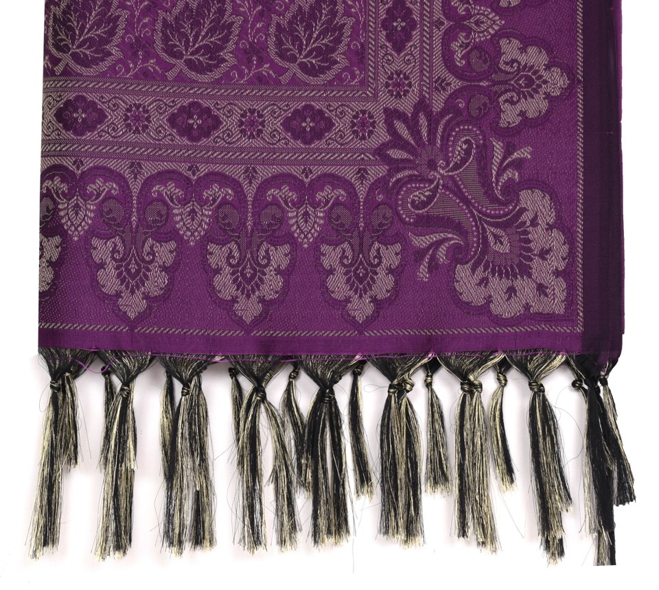 Sushila Vintage Long Stole Indian Art Silk Woven Banarasi Soft Dupatta ...