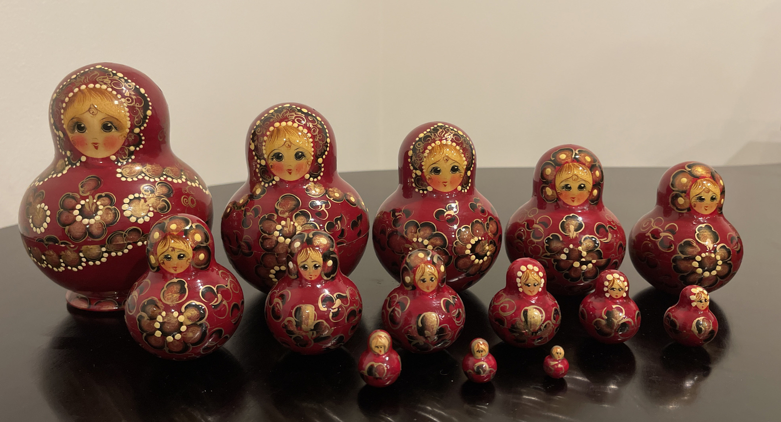 Hand Painted Nesting Russian Dolls Set Matryoshka Decor (14) Wow! | eBay