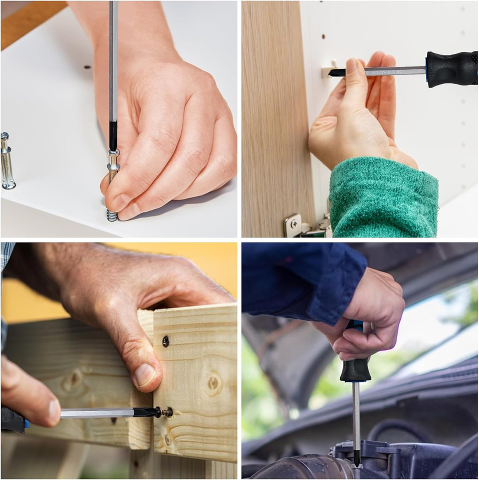 12Piece Magnetic Screwdriver Set HEAVY DUTY Phillips& Slotted Go ...
