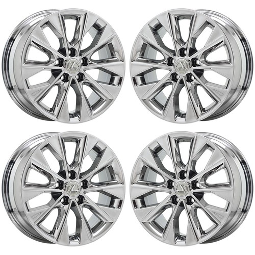 17" Lexus ES300H ES350 Bright Chrome wheels rimsFactory OEM set 4 74275 ...