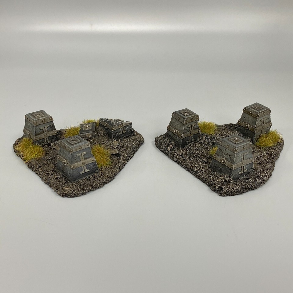 TANK TRAPS DRAGONS TEETH FORGE WORLD WARHAMMER 40,000 PAINTED SCENERY ...