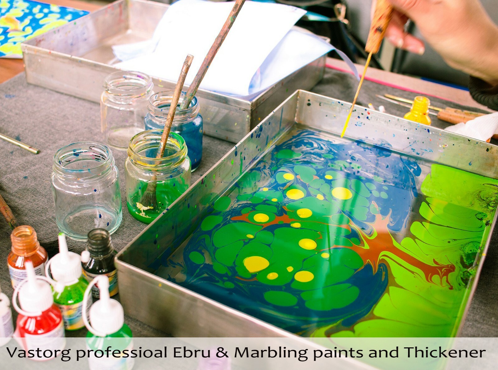 Marbling Set , 36 inks x 55 ml, Artist Quality, Thickener and Alum | eBay