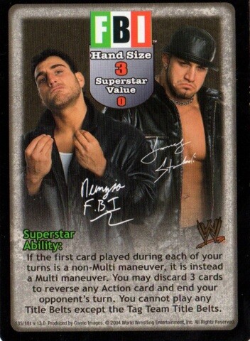 WWE: FBI Superstar Card for FBI [Played] Raw Deal Wrestling WWF | eBay