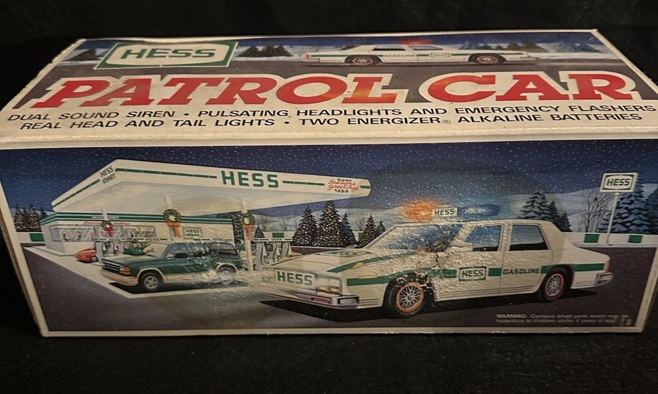 RARE VINTAGE 1993 HESS TOY TRUCK THE PATROL POLICE CAR NEW IN BOX old ...