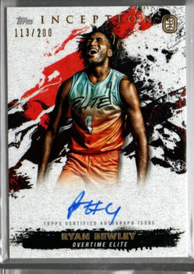 2021-22 Topps Inception Overtime Elite Autographs #IARB Ryan Bewley ...