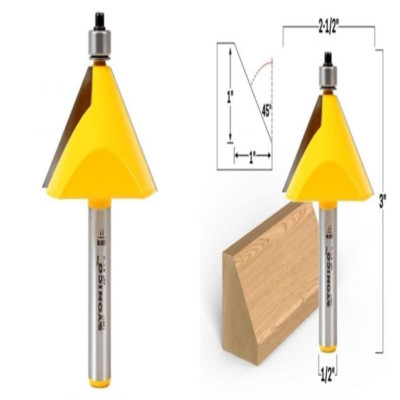 YONICO Chamfer Router Bits Edge Forming 45 Degree 1/2-Inch Shank 13917 ...