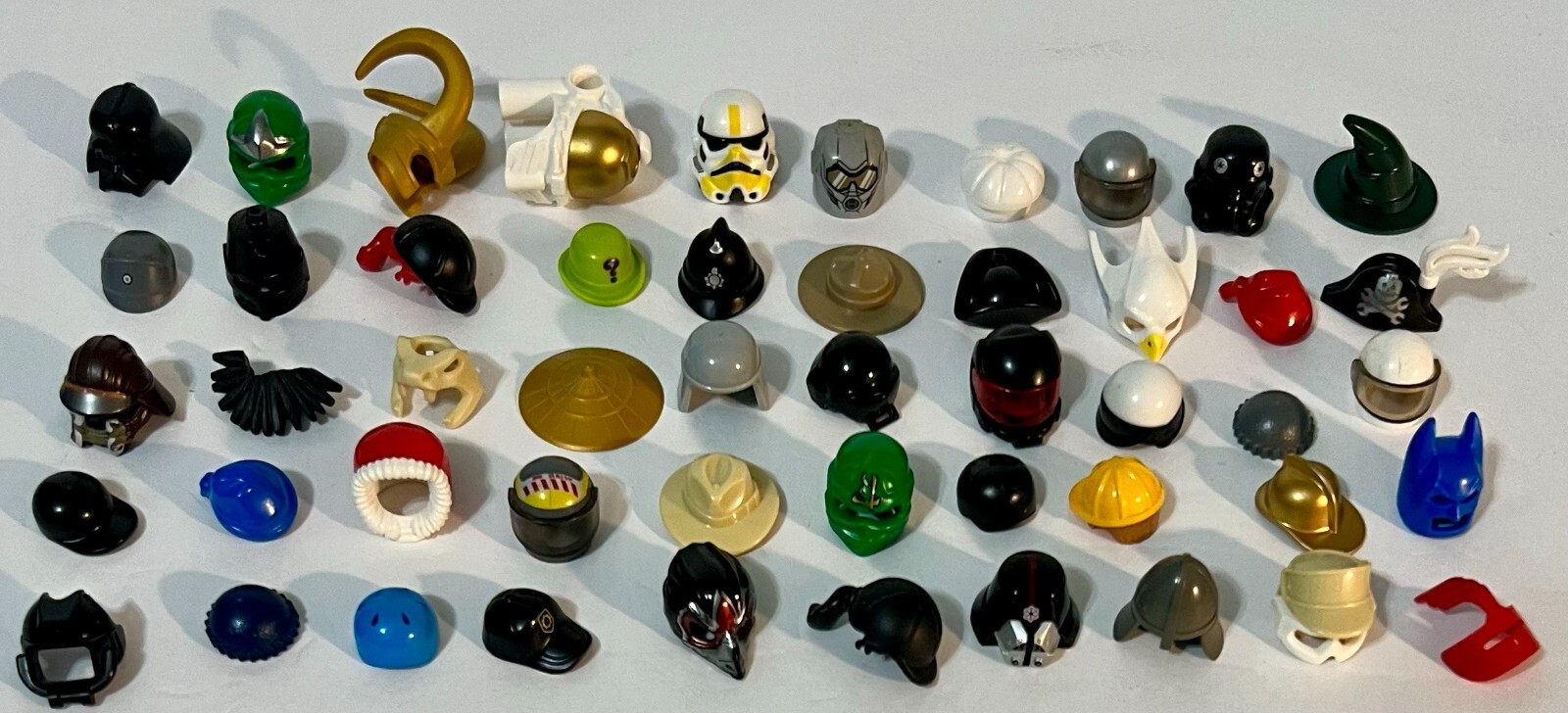LEGO 50 Pc Minifigure Minifig Head Gear Hats Caps Helmets Head ...