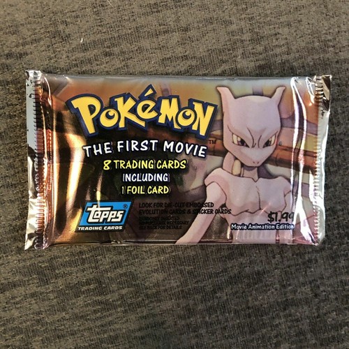 Pokemon Topps The First Movie Sealed Unopened Booster Pack Blue Logo ...