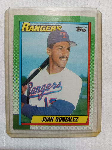 1990 Topps Juan Gonzalez, Texas Rangers #331 Multiple ERROR RARE Card ...