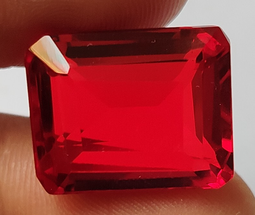 AAA+ Red Topaz 19.65 Ct. Emerald Cut Loose Gemstone for Ring & Pendant ...