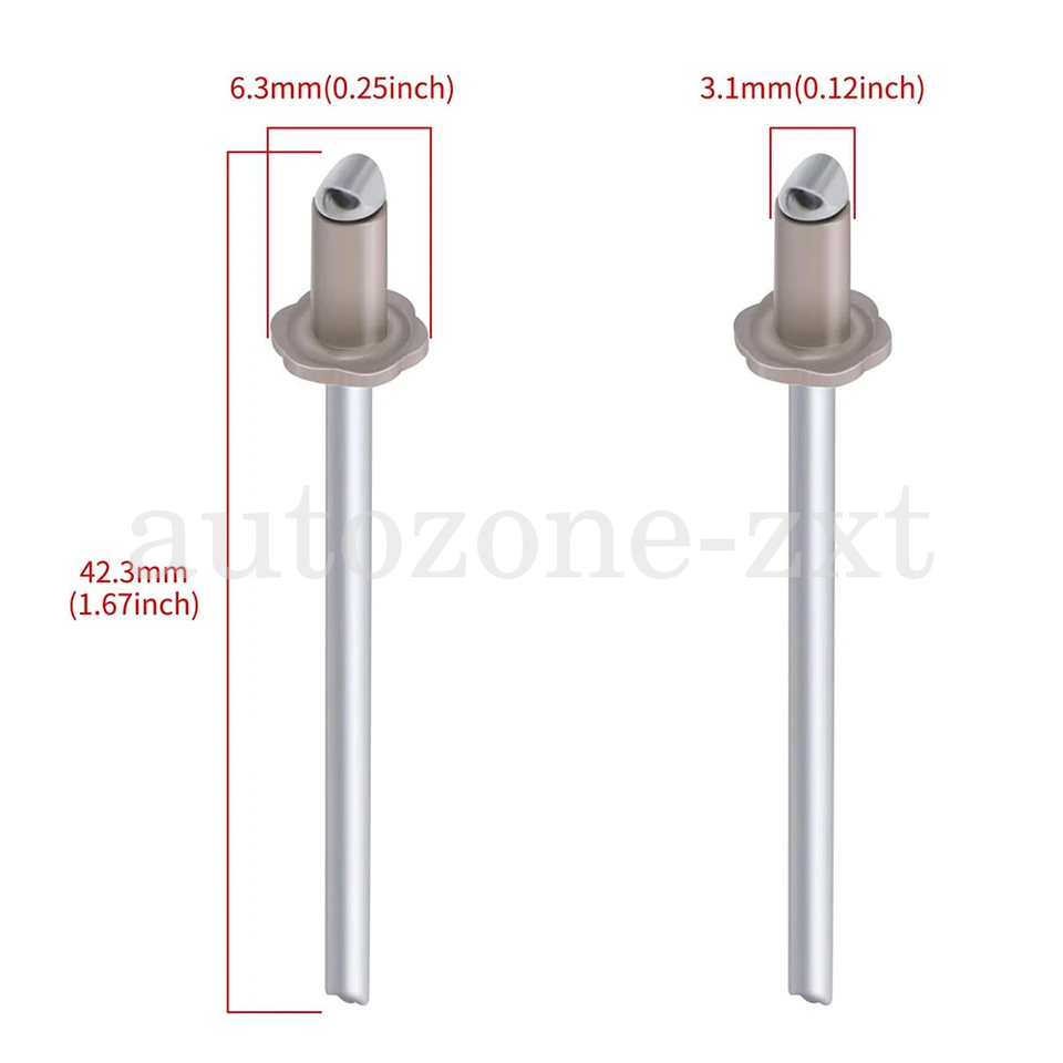 4x Nos Dash Rivets Stainless Steel for GM Ford Chrysler AMC VIN Door ...