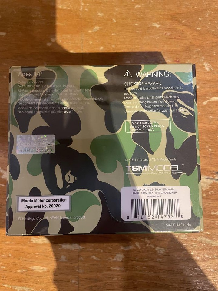 MINI GT BAPE LBWK Mazda RX-7 LB Super Silhouette by Tokyo Auto Salon ...