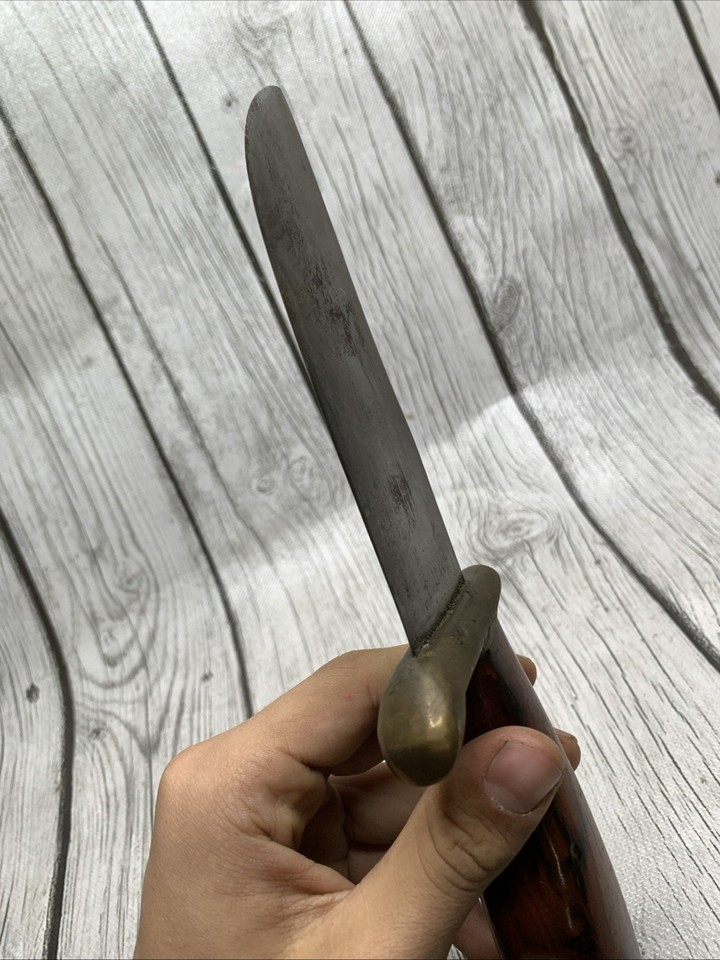 Vintage Custom Handmade Fixed Blade Hunting Knife - MR Maker Mark | eBay