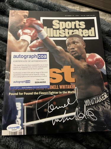 BOXING CHAMPION PERNELL WHITAKER SIGNED AUTOGRAPHED PHOTO 8x10 ACOA ...