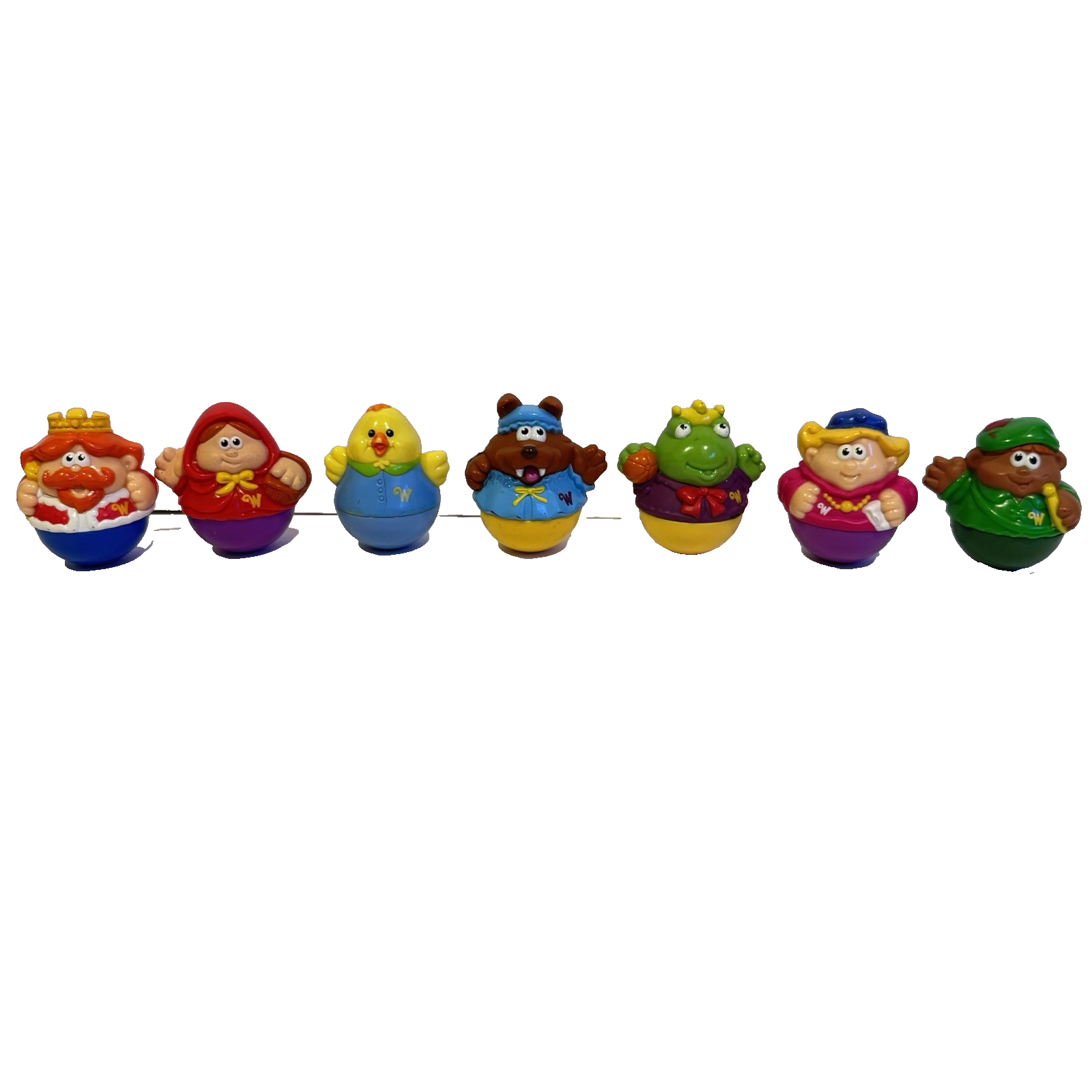 Vintage Hasbro Playskool Weebles Wobbles Lot of 7 King Bear Chick Miss ...