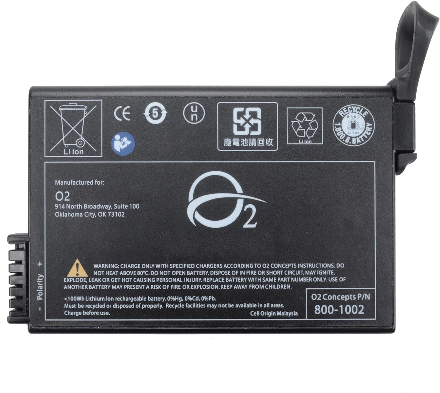 Genuine O2 Concepts for Oxlife Rechargeable OEM Battery 800-1002 4ICR19 ...