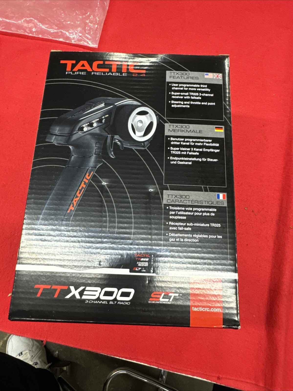 Tactic SLT 2.4GHz TTX300 3-Channel Pistol Grip Transmitter with TR325 ...