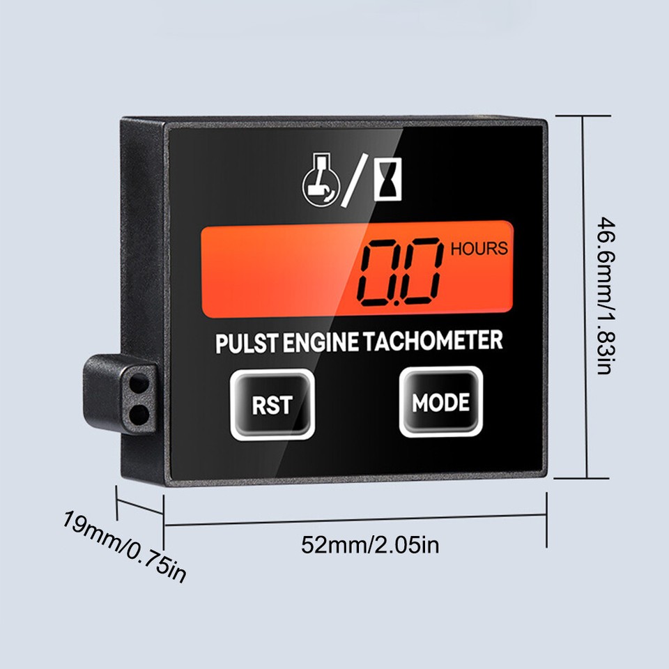 Digital Chainsaw Tachometer Wireless Hour Counter Meter RPM ATV ...
