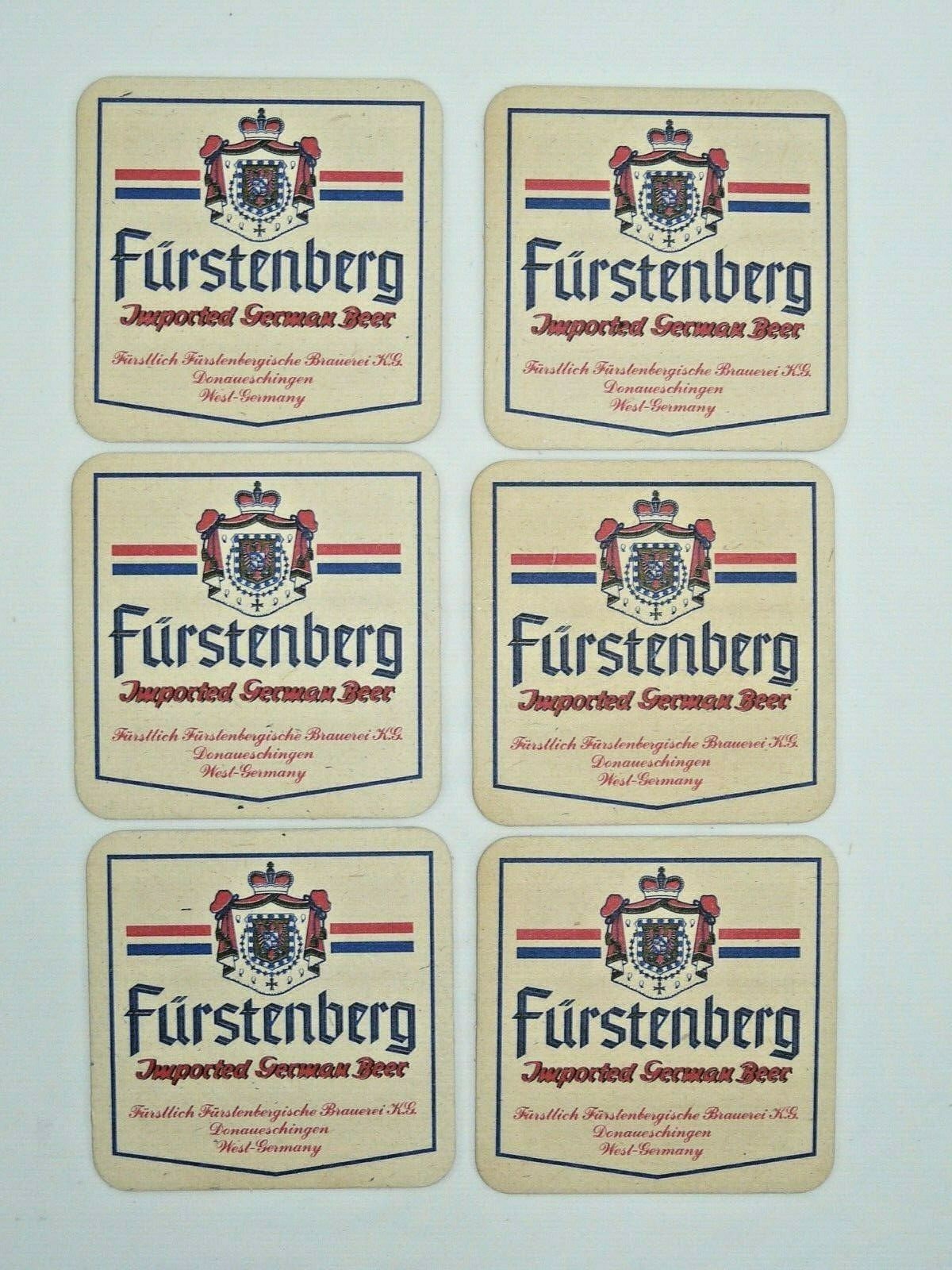 Vintage Furstenberg German Beer Coaster West Germany Lot of 12 New | eBay