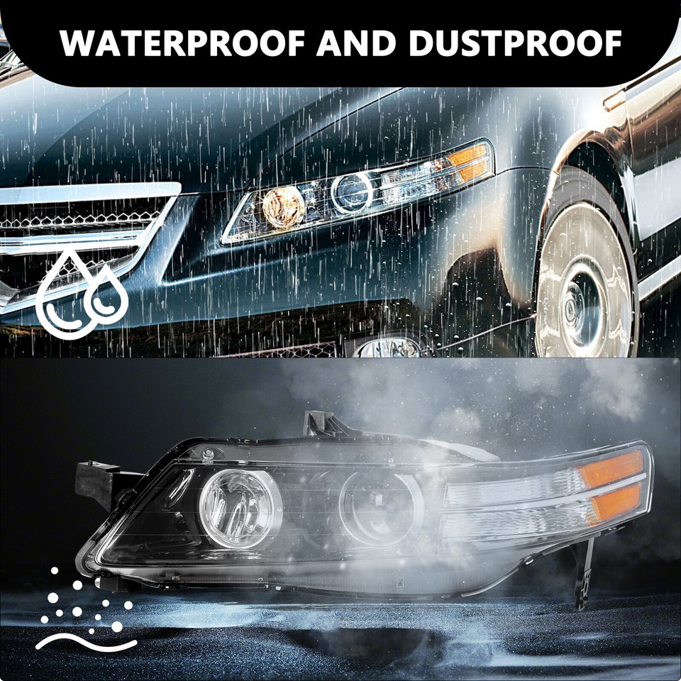 For 2004-2008 Acura TL Type-S Model HID Xenon Headlights Assembly Pair ...