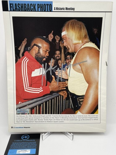Hulk Hogan Signed World Champ 8.5x11 Magazine Page w/ Mr. T WWF NWO HOF ...