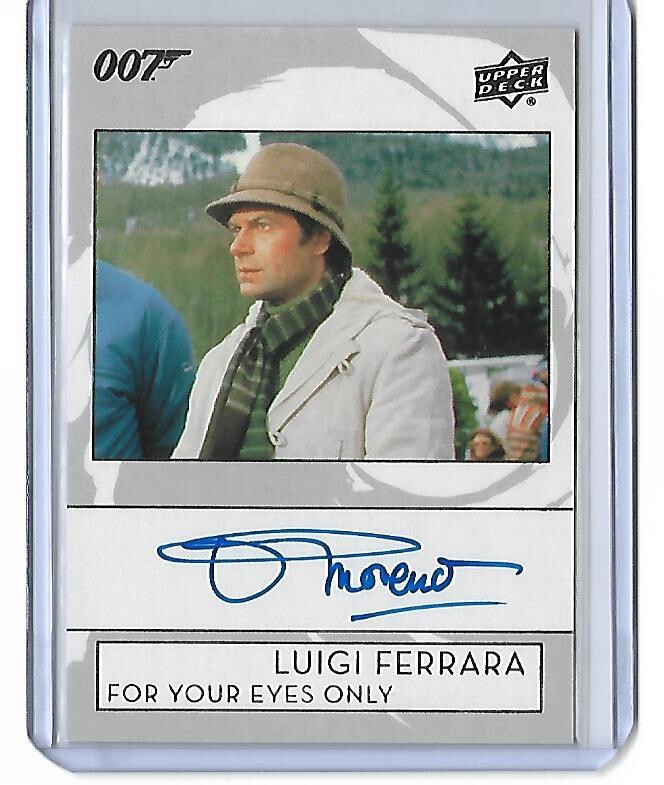 LUIGI FERRARA 2020 UD James Bond YOUR EYES ONLY Star Signing 007 Auto ...