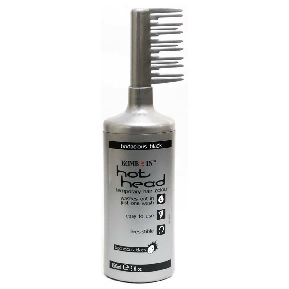 Kombein Hot Head Temporary Hair Color Bodacious Black 5oz / 150ml | eBay
