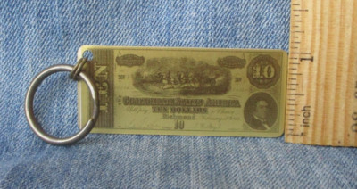 Vintage CONFEDERATE STATES OF AMERICA TEN DOLLARS Souvenir Metal ...
