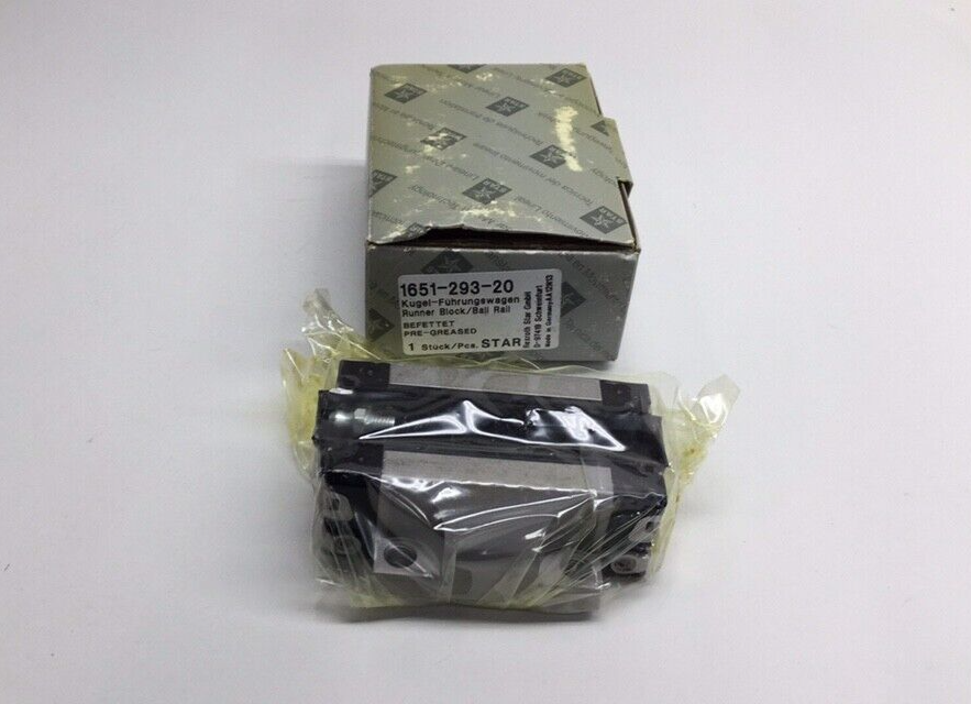 Rexroth R165129320 Linear Runner Block Ball Rail Star 1651-293-20 R1651 ...