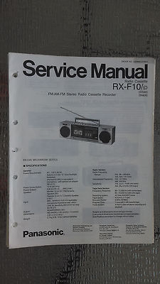 panasonic rx-f10 Service Manual Original Repair boombox ghettoblaster ...