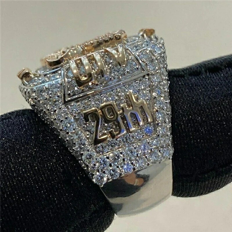 2.24CT Real Moissanite Men's Personalize JT Letters Ring 14K White Gold ...