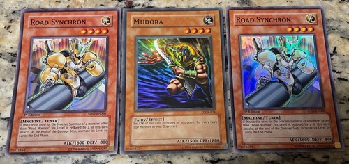 Yugioh! Road Synchron 5DS2 x2 Super Rare 1st Edition + Mudora LOT | eBay