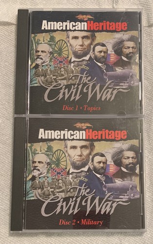 American Heritage - The Civil War (CD-Rom, 1995, 2 CDs) Multimedia ...