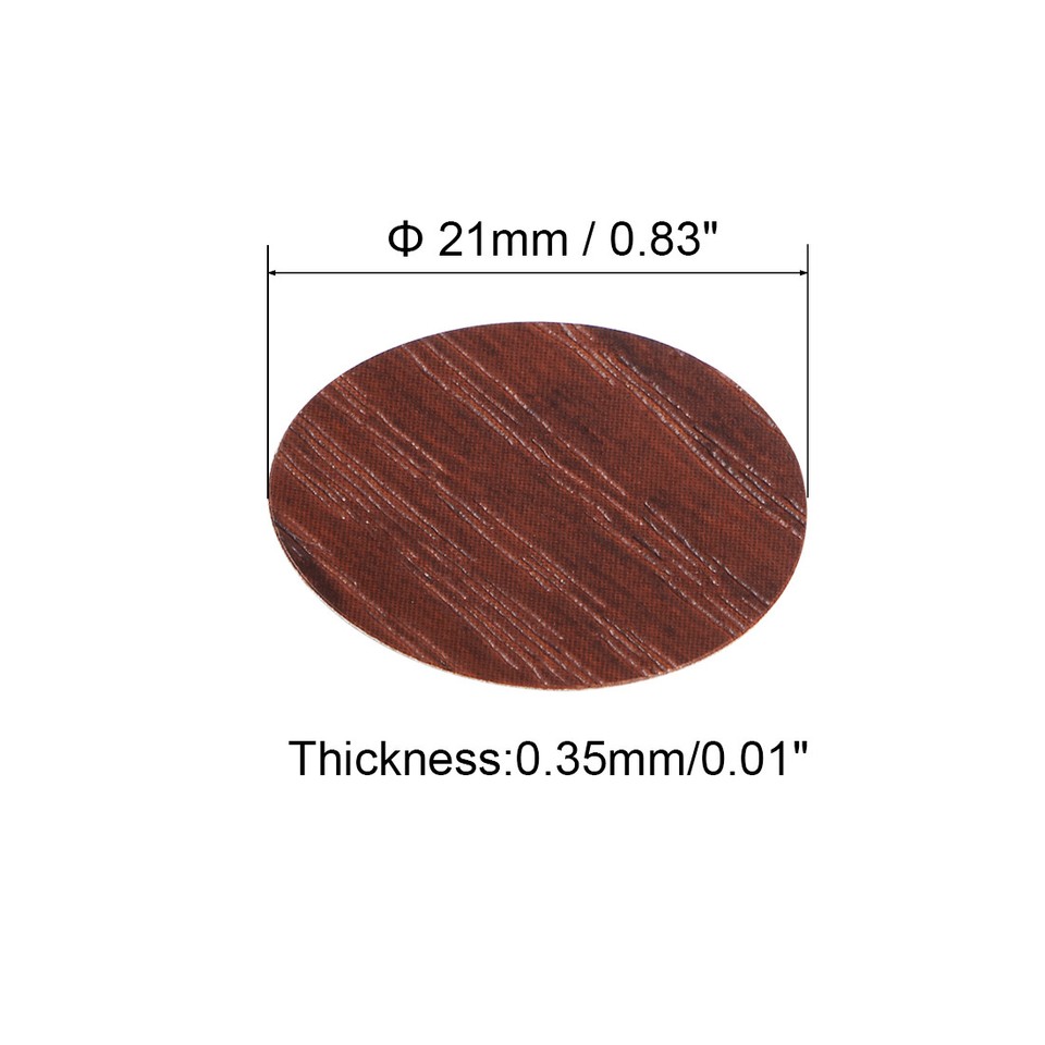 3-Table Self-adhesive Screw Covers Caps Sticker 21mm 54 in 1 Red Walnut ...