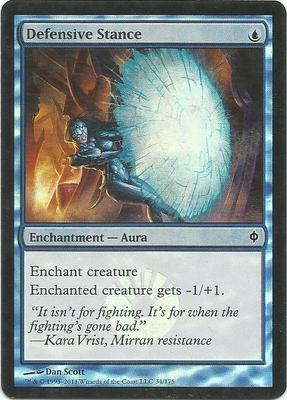 1x Foil - Defensive Stance - Magic the Gathering MTG New Phyrexia | eBay